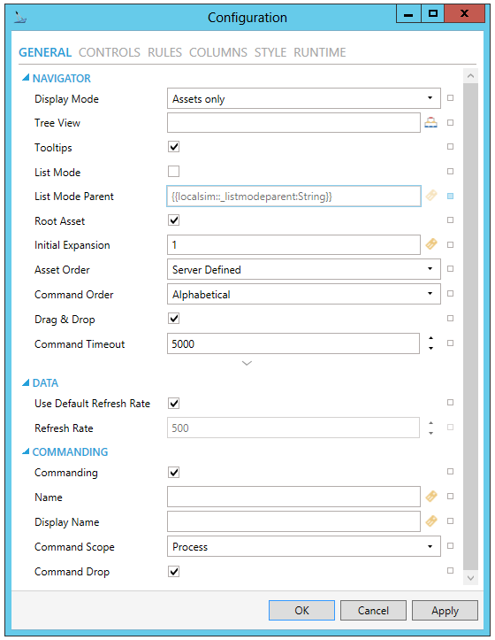 Asset Navigator Control in GraphWorX64