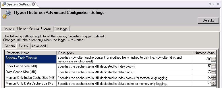 Advanced Configuration Settings in Hyper Historian
