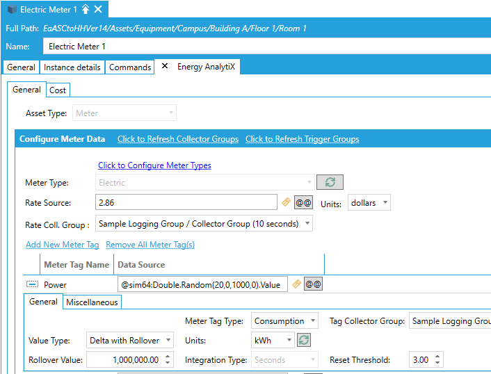 Configuring Energy AnalytiX Extensions