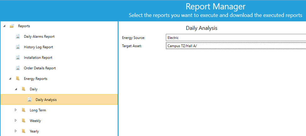 Energy Sample Reports