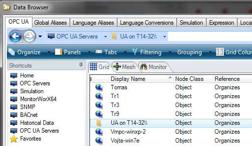 Outer OPC UA Servers