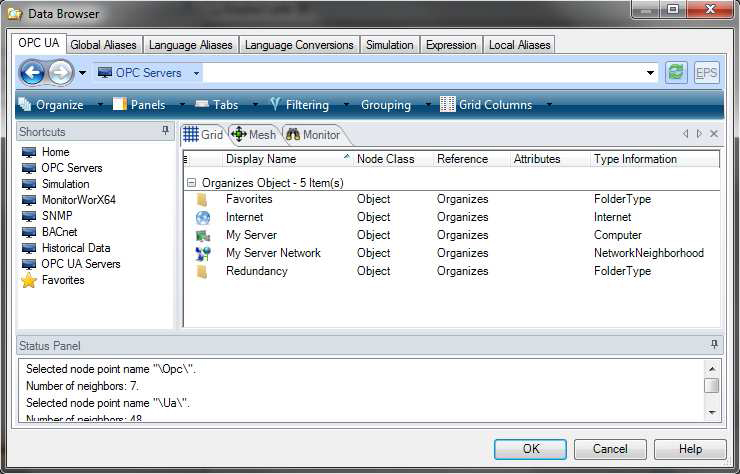 Outer OPC UA Servers