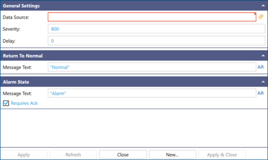 Configuring a Digital Alarm