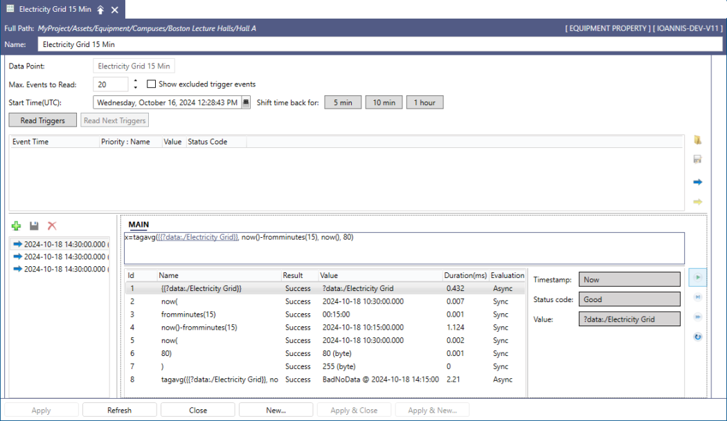 Performance Calculations and Aggregations in Data Historian