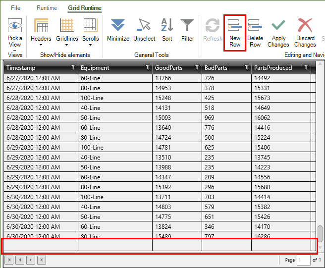 Editing Database Data in the Grid Viewer